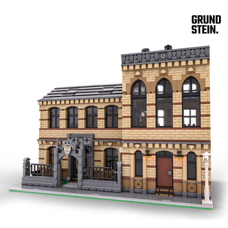 LEGO MOC Modular School by -Felix- | Rebrickable - Build with LEGO