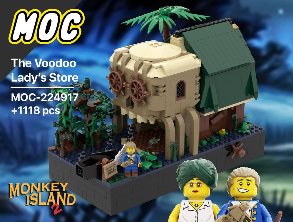 LEGO MOC Monkey Island 2 - Visiting the Voodoo Lady's Skull | Guybrush ...
