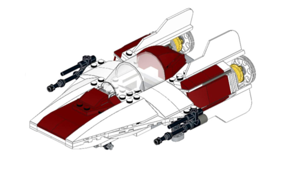 LEGO MOC A-wing by BanthaBricks2022 | Rebrickable - Build with LEGO