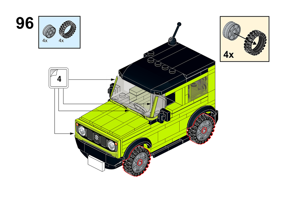 LEGO MOC Suzuki Jimny by Digi_Brick | Rebrickable - Build with LEGO