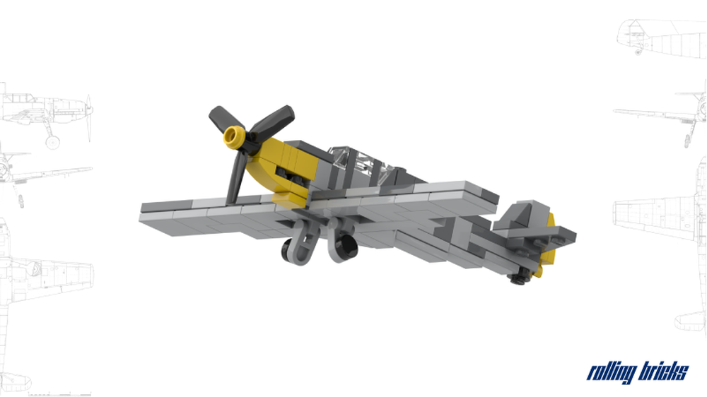 LEGO MOC Messerschmitt BF-109 on Display Stand by RollingBricks ...