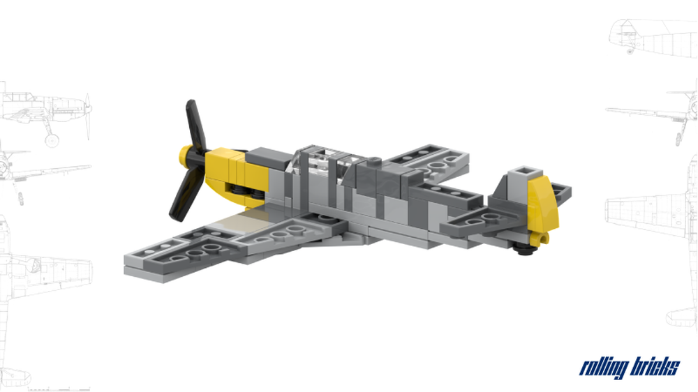 LEGO MOC Messerschmitt BF-109 on Display Stand by RollingBricks ...