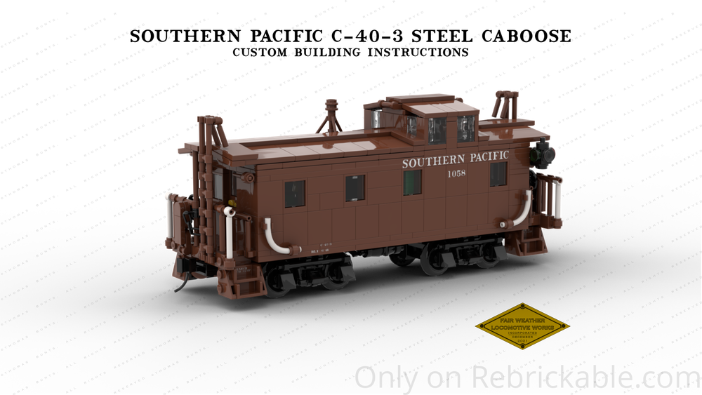 LEGO MOC-225135 Southern Pacific C-40-3 Steel Caboose by Mantis ...