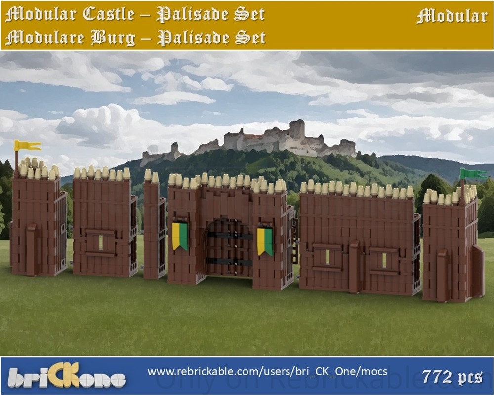 LEGO MOC Modular Caste Palisade / Outer Bailey - Palisade / Vorburg by ...