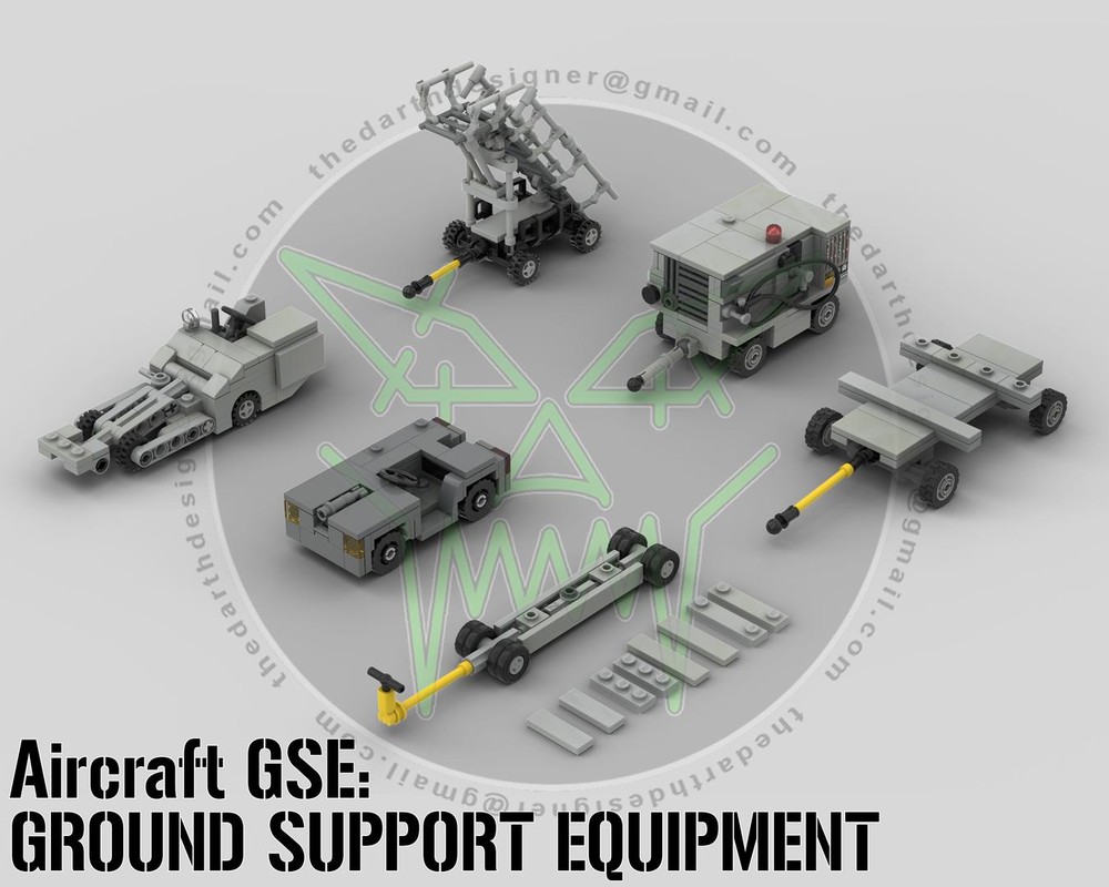 LEGO MOC-225177 Military Aircraft GROUND SUPPORT EQUIPMENT - 1:35 Scale ...