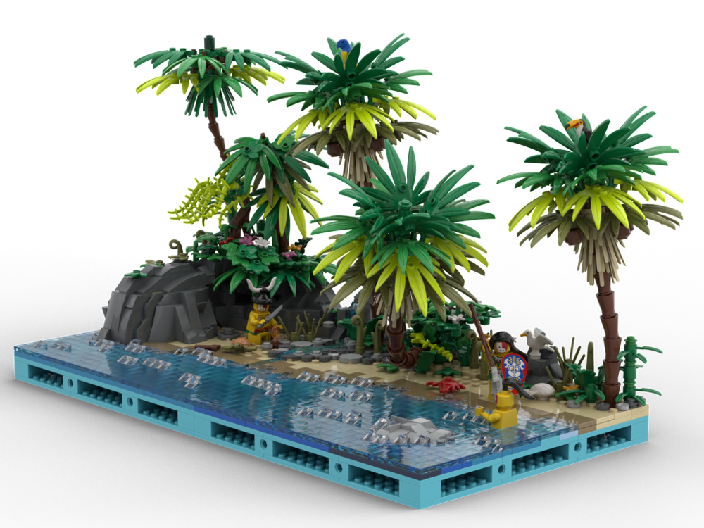LEGO MOC Rocky tropical shore by JollyRogers8441 | Rebrickable - Build ...