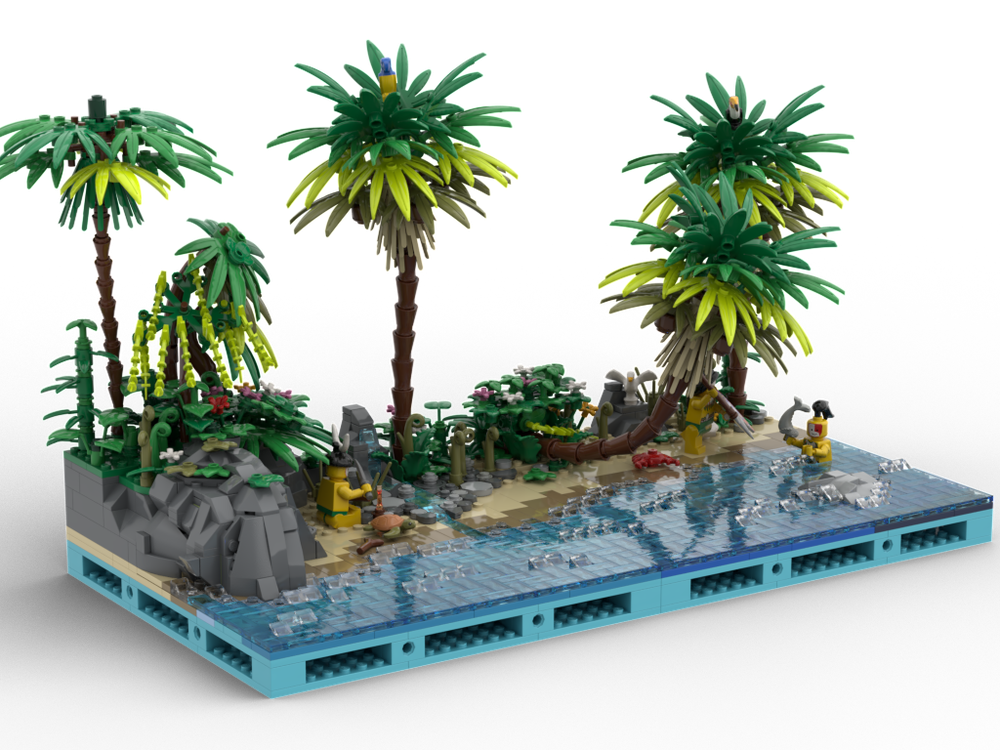 LEGO MOC Rocky tropical shore by JollyRogers8441 | Rebrickable - Build ...