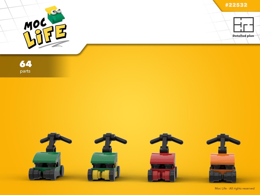 LEGO MOC Lawn mowers by MocLife | Rebrickable - Build with LEGO