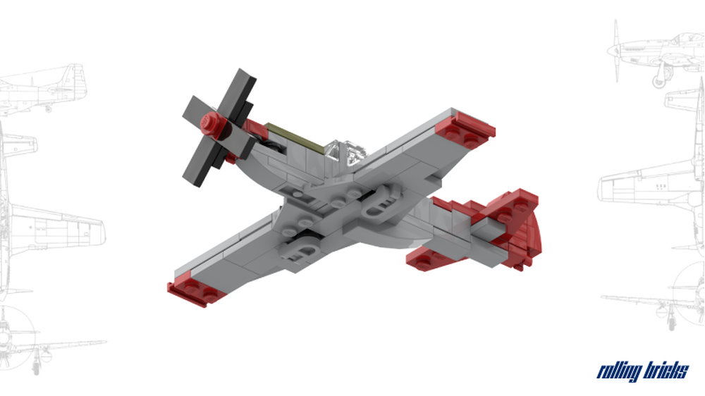 LEGO MOC P-51D Mustang on Display Stand by RollingBricks | Rebrickable ...