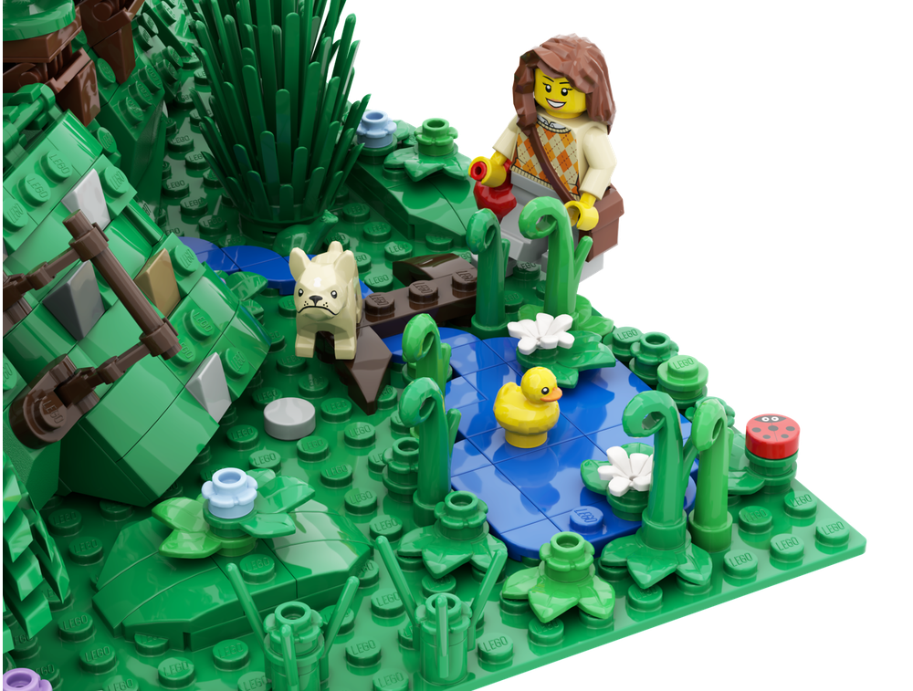 LEGO MOC Hiking Path via Train Track Curve | Banked Train Track ...