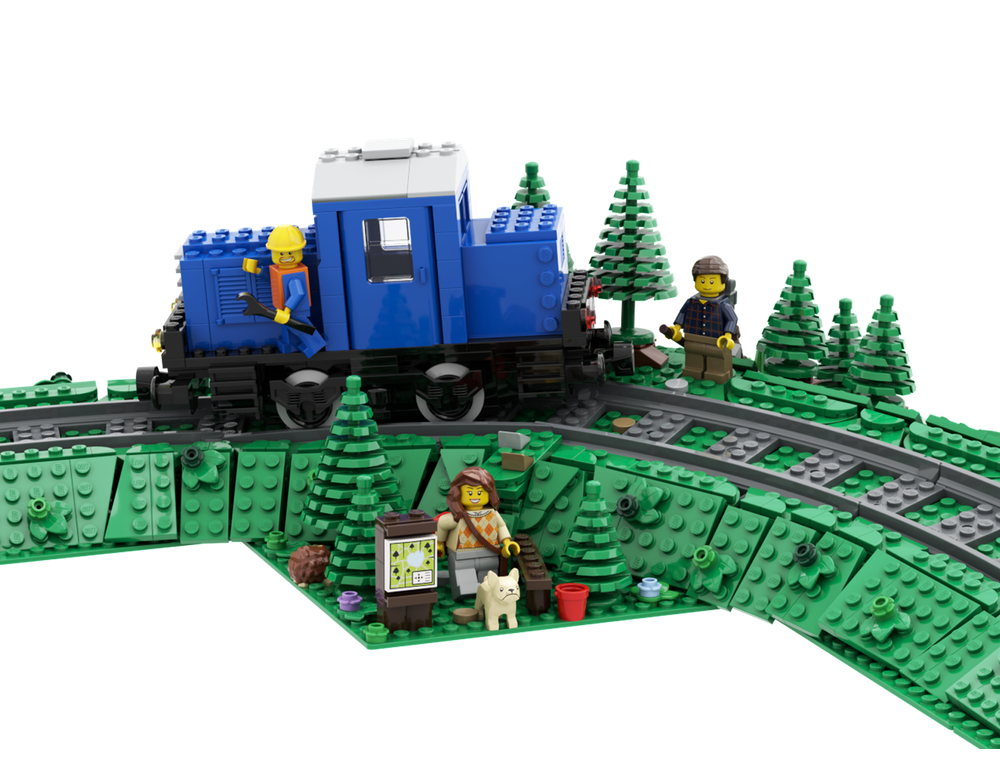 LEGO MOC Hiking Path via Train Track Curve | Banked Train Track ...