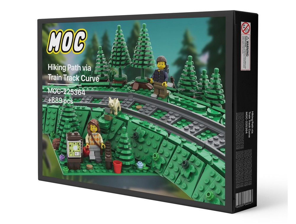 LEGO MOC Hiking Path via Train Track Curve | Banked Train Track ...