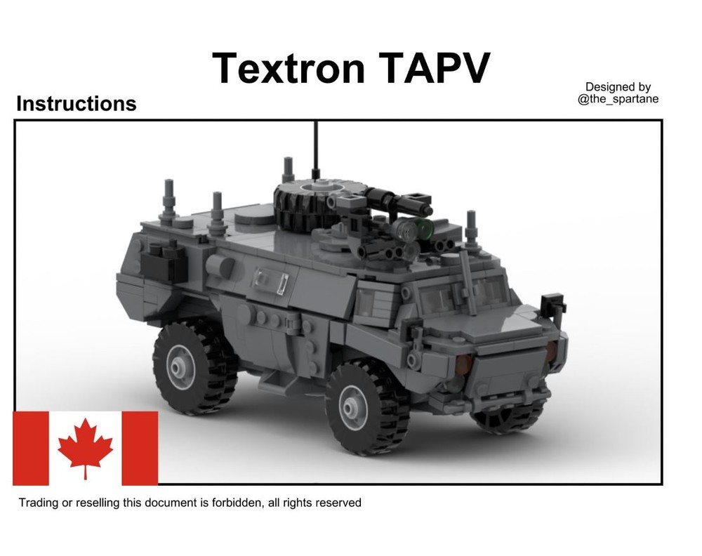LEGO MOC TEXTRON TAPV by Spartane | Rebrickable - Build with LEGO