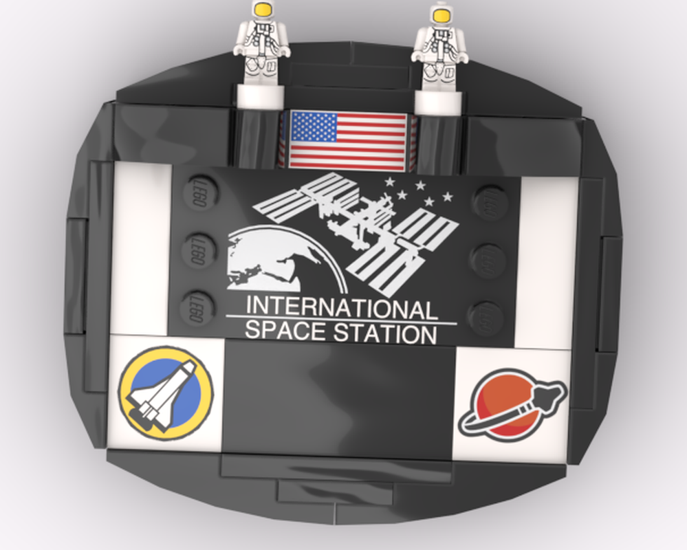 LEGO MOC-225414 International Space Station 21321Name Plate Plaque Wall ...