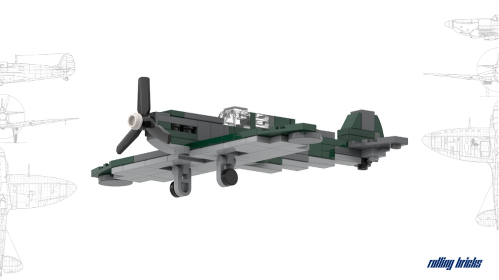 LEGO MOC Supermarine Spitfire MK.VB on Display Stand by RollingBricks ...