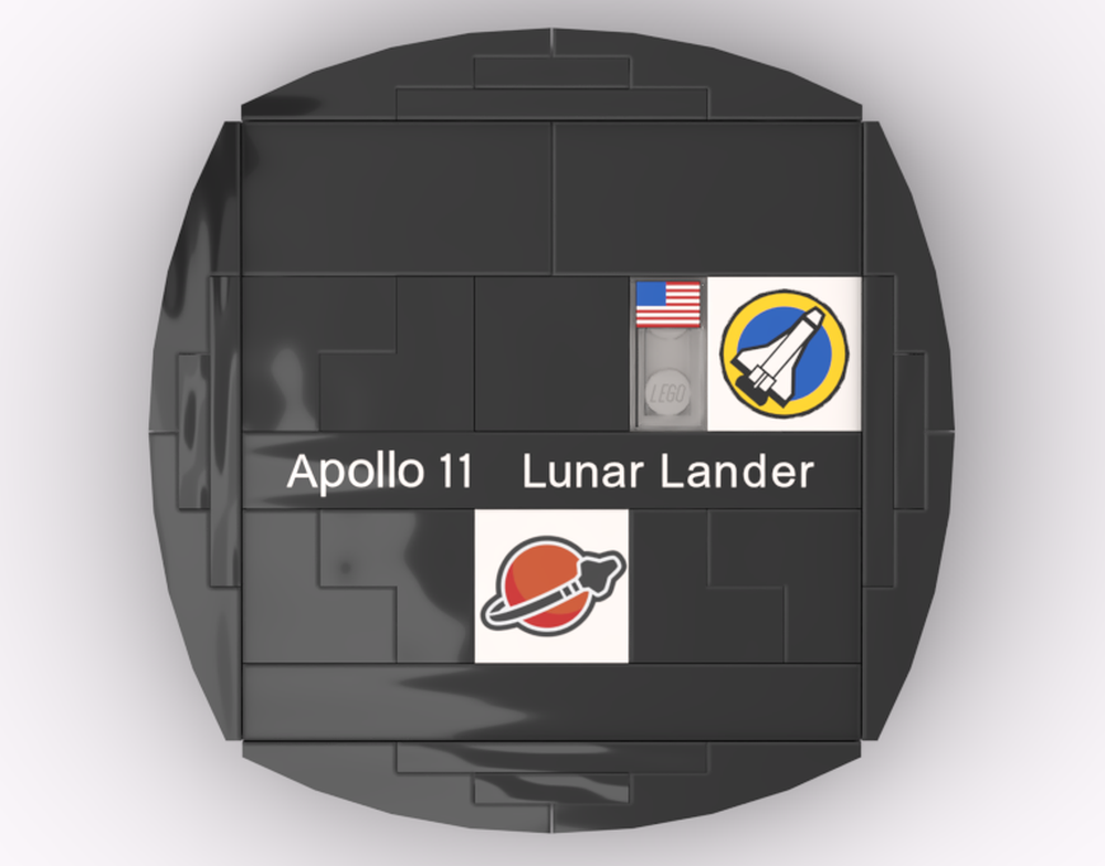 LEGO MOC Apollo 11 Lunar Lander 10266 Name Plate Wall Mount Plaque by mrandmrsbrickz ...