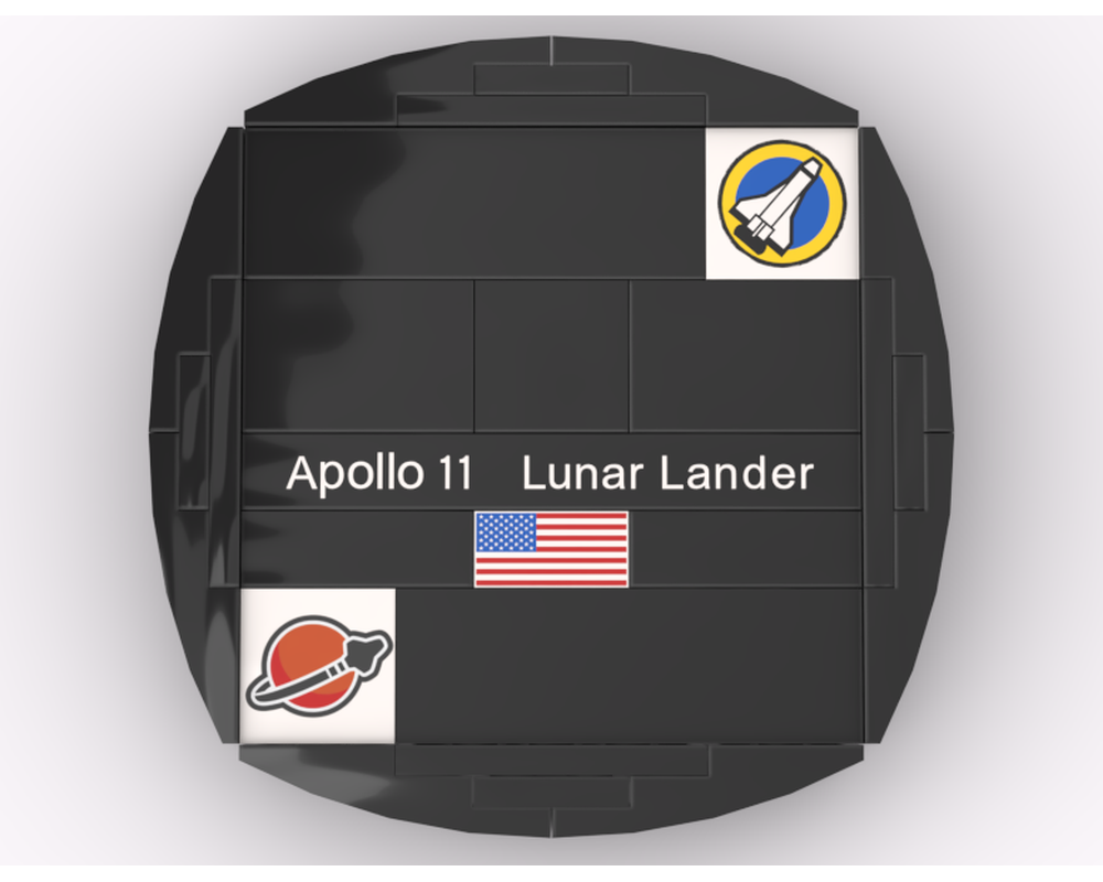 LEGO MOC Apollo 11 Lunar Lander 10266 Name Plate Wall Mount Plaque by mrandmrsbrickz ...