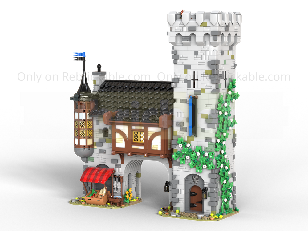 LEGO MOC Medieval City Gate by Baukplaus | Rebrickable - Build with LEGO
