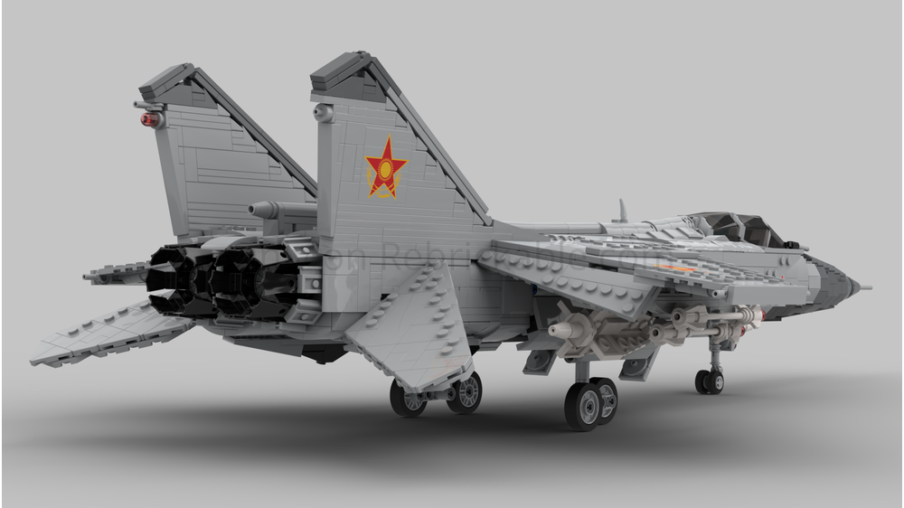 LEGO MOC 1:35 Scale MiG-31 Foxhound by HandSolo99 | Rebrickable - Build ...