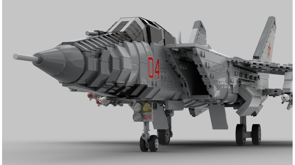 LEGO MOC 1:35 Scale MiG-31 Foxhound by HandSolo99 | Rebrickable - Build ...