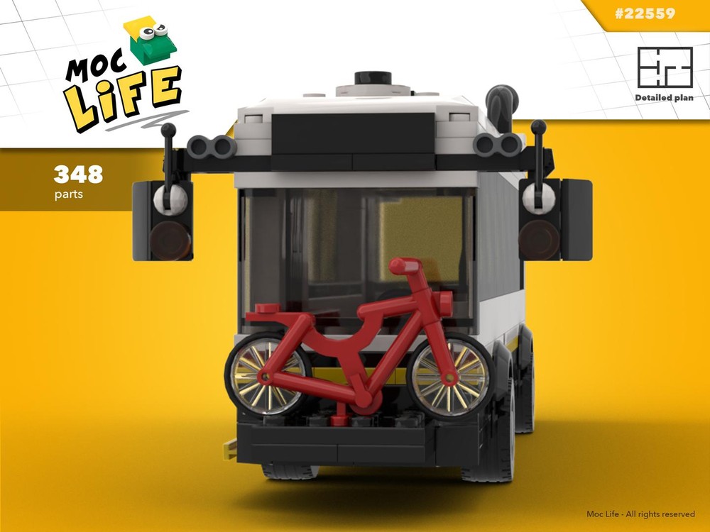 Lego Moc Bus Transit By Moclife Rebrickable Build With Lego