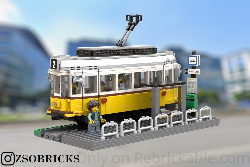 LEGO MOC Old Budapest Tram by zsobricks | Rebrickable - Build with LEGO