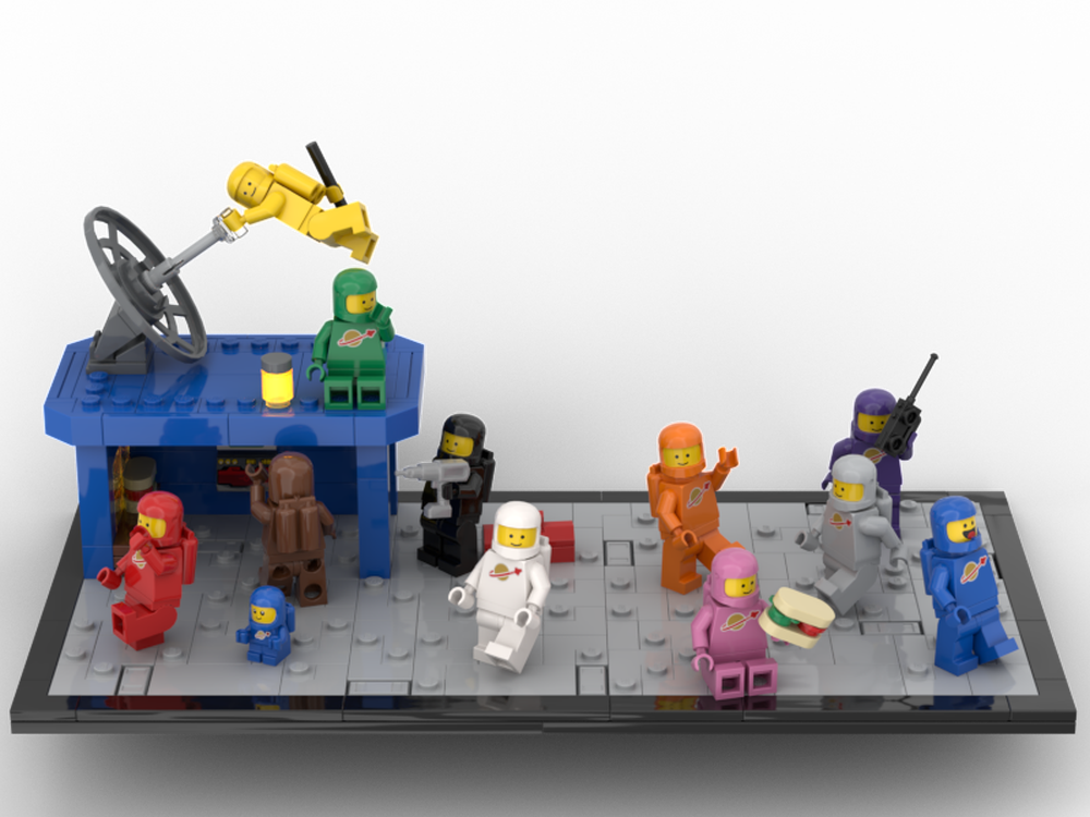 LEGO MOC Classic Spaceman Display by Risbee_Bricks | Rebrickable ...