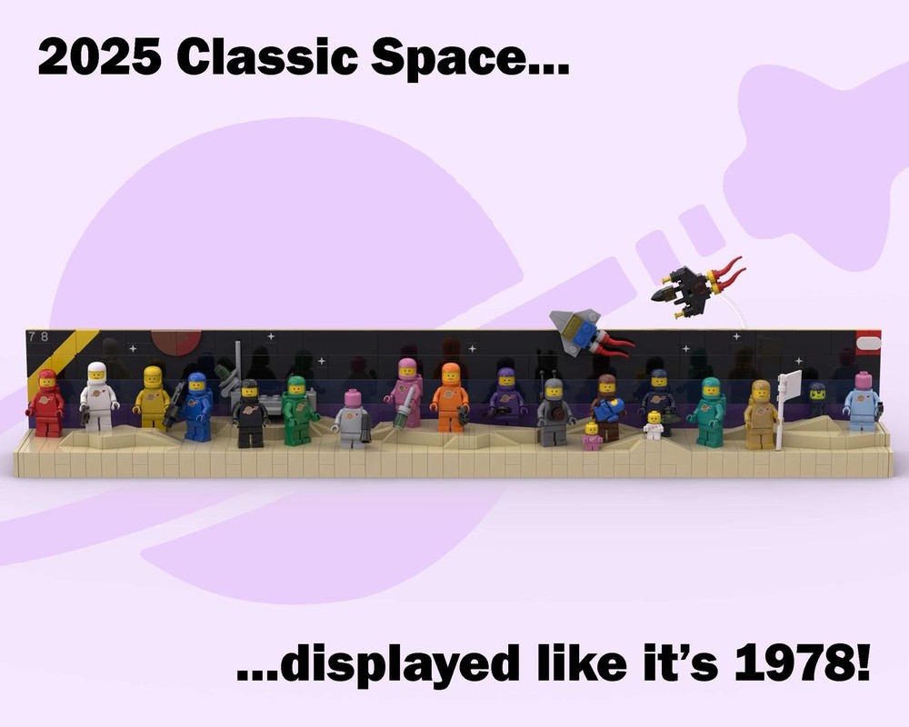 LEGO MOC Classic Space Minifigure Display Stand (Original Box Art ...