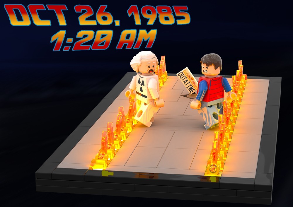 LEGO MOC Delorean Fire Trails - BTTF by Pfundjj | Rebrickable - Build ...