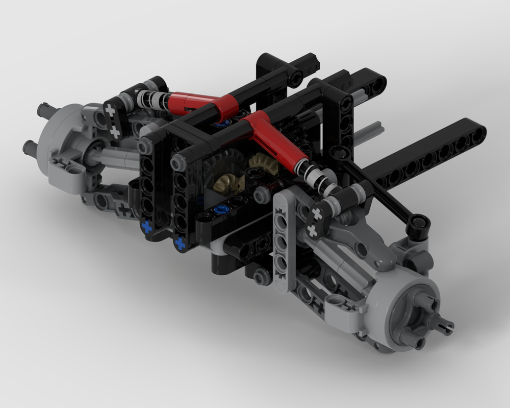 Lego Moc Front Suspension With Diff By Mythicalwinter Rebrickable Build With Lego
