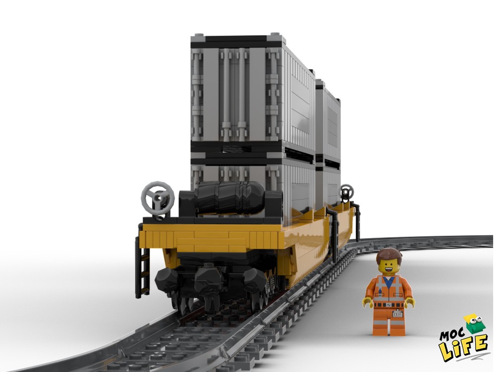 LEGO MOC-226039 Double-Stack Rail Transport Wagon by MocLife ...