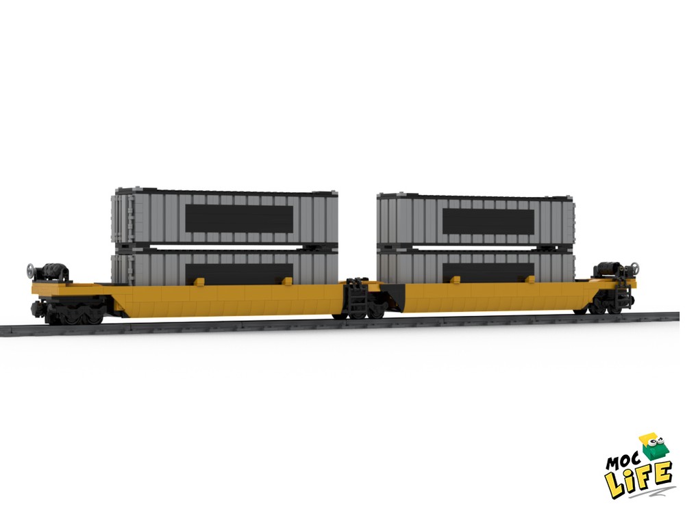 LEGO MOC-226039 Double-Stack Rail Transport Wagon by MocLife ...