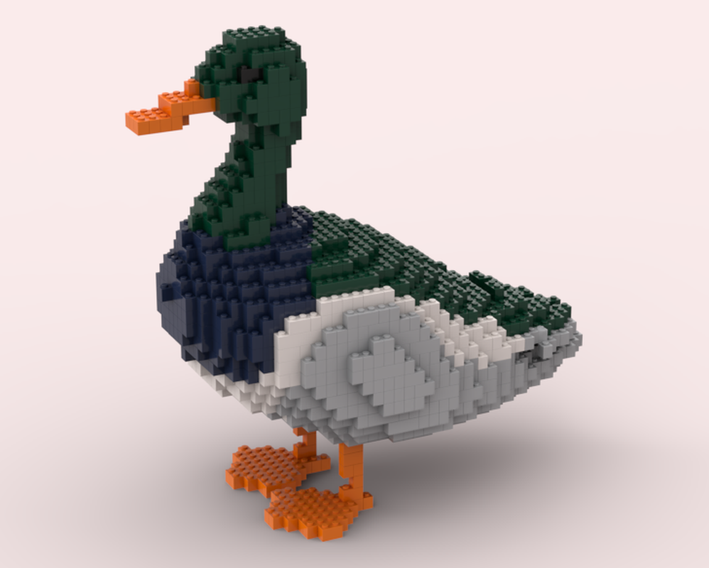 LEGO MOC sculpture mallard duck by blackmaster | Rebrickable - Build ...