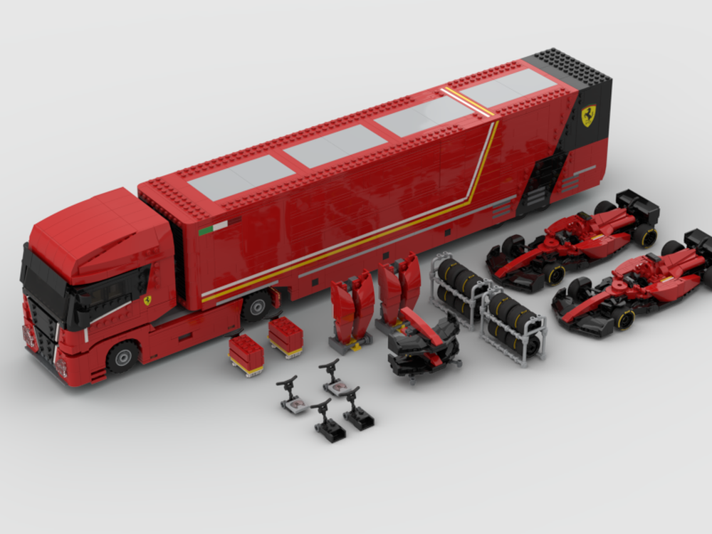 LEGO MOC-226088 Ferari F1 truck by Tertius1 | Rebrickable - Build with LEGO