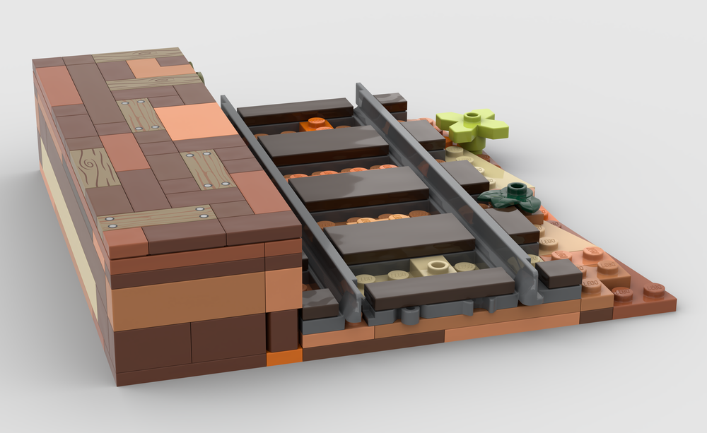 LEGO MOC Western Track Segment - PLATFORM BACK by Luca Heyworth ...