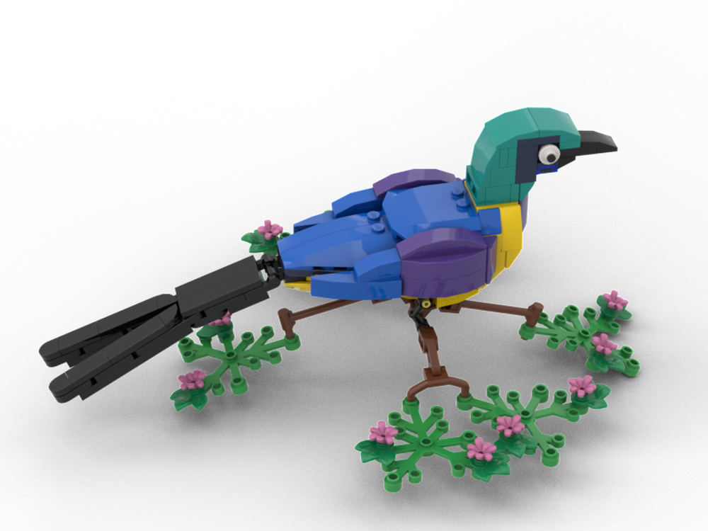 LEGO MOC Golden Breasted Starling by makoto_lake | Rebrickable - Build ...