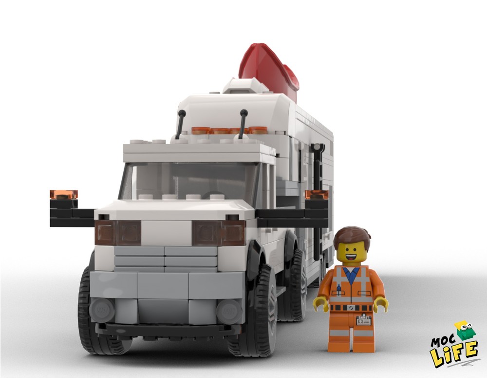 LEGO MOC Ram 1500 quad cab long bed with camping fifth wheels by ...