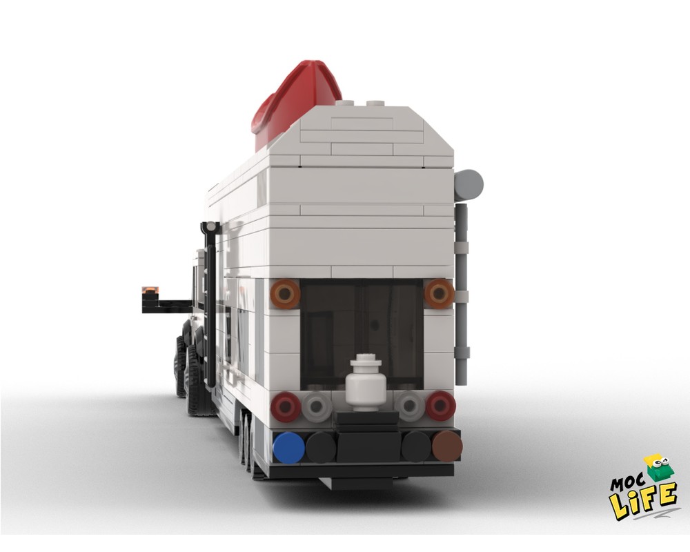 LEGO MOC Ram 1500 quad cab long bed with camping fifth wheels by ...