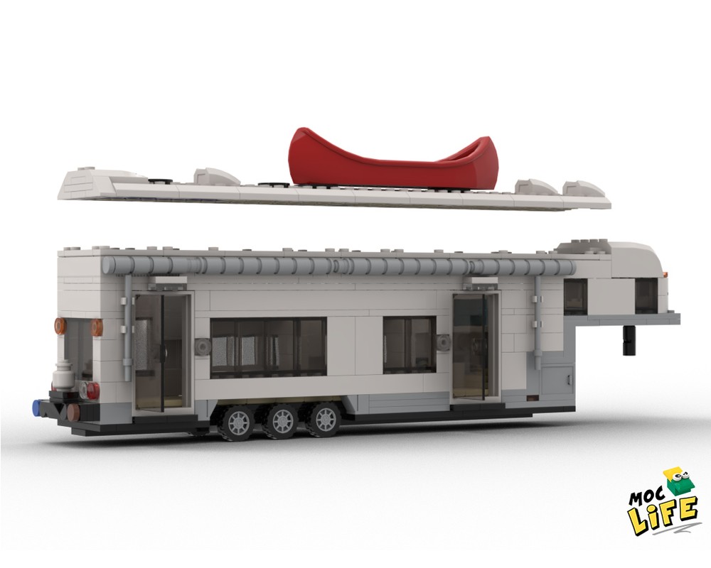 LEGO MOC Ram 1500 quad cab long bed with camping fifth wheels by ...