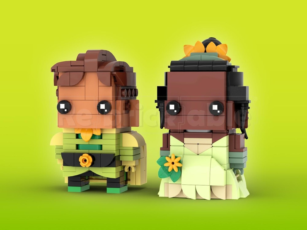 LEGO MOC Tiana & Naveen Brickheadz LEGO MOC - The Princess and The Frog ...