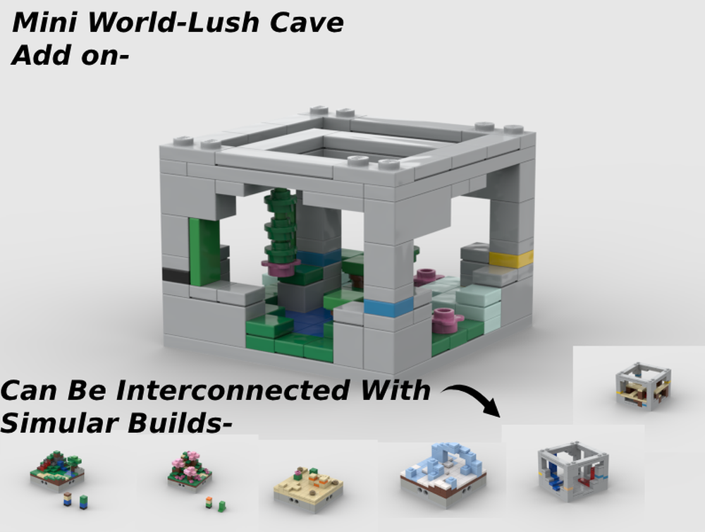 LEGO MOC Mini World-Lush Cave by Heyden | Rebrickable - Build with LEGO