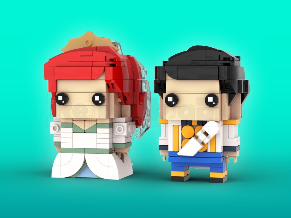 LEGO MOC-226453 Ariel & Eric Brickheadz LEGO MOC - The Little Mermaid ...