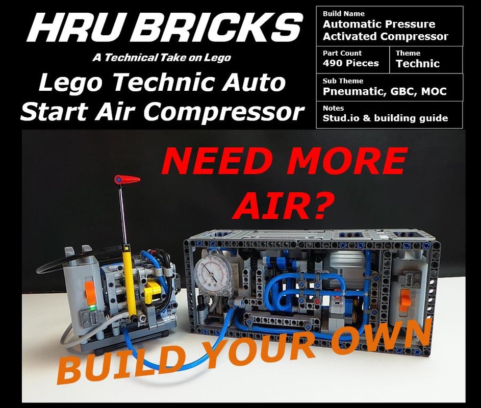 LEGO MOC Lego Technic Auto Start Air Compressor by HRU Bricks ...