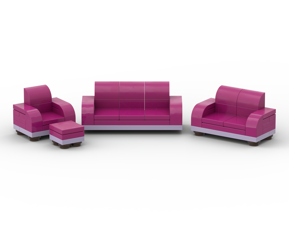 LEGO MOC Magenta Couch Set by brickedtolife | Rebrickable - Build with LEGO