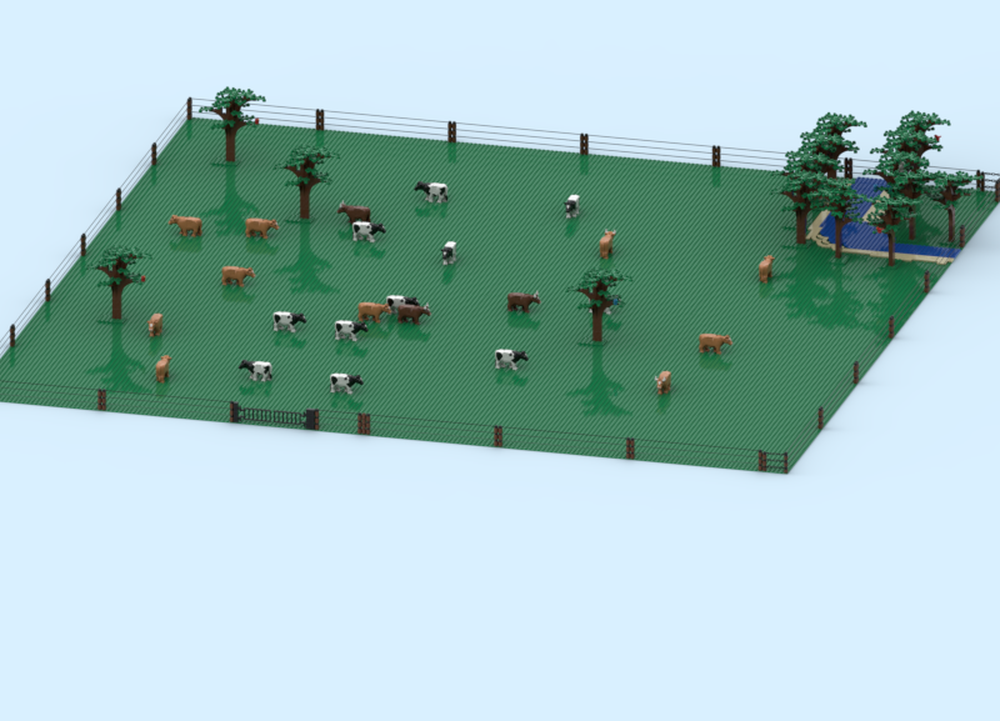 LEGO MOC-226529 Cow Pasture by WILD_BLUEY | Rebrickable - Build with LEGO