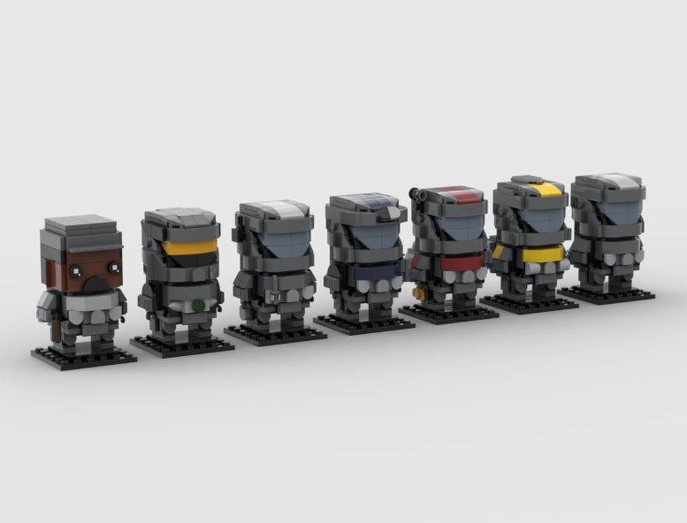 LEGO MOC Halo 3 ODST Squad Alpha-Nine Halo Brickheadz by FlyingBrick ...