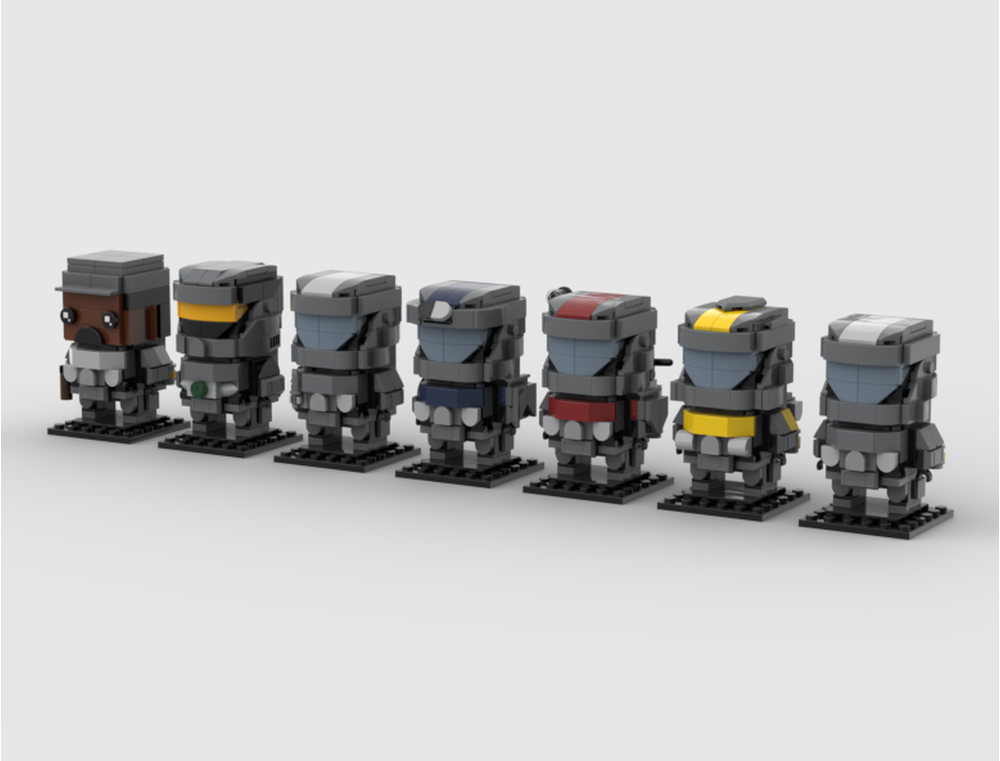 LEGO MOC Halo 3 ODST Squad Alpha-Nine Halo Brickheadz by FlyingBrick ...