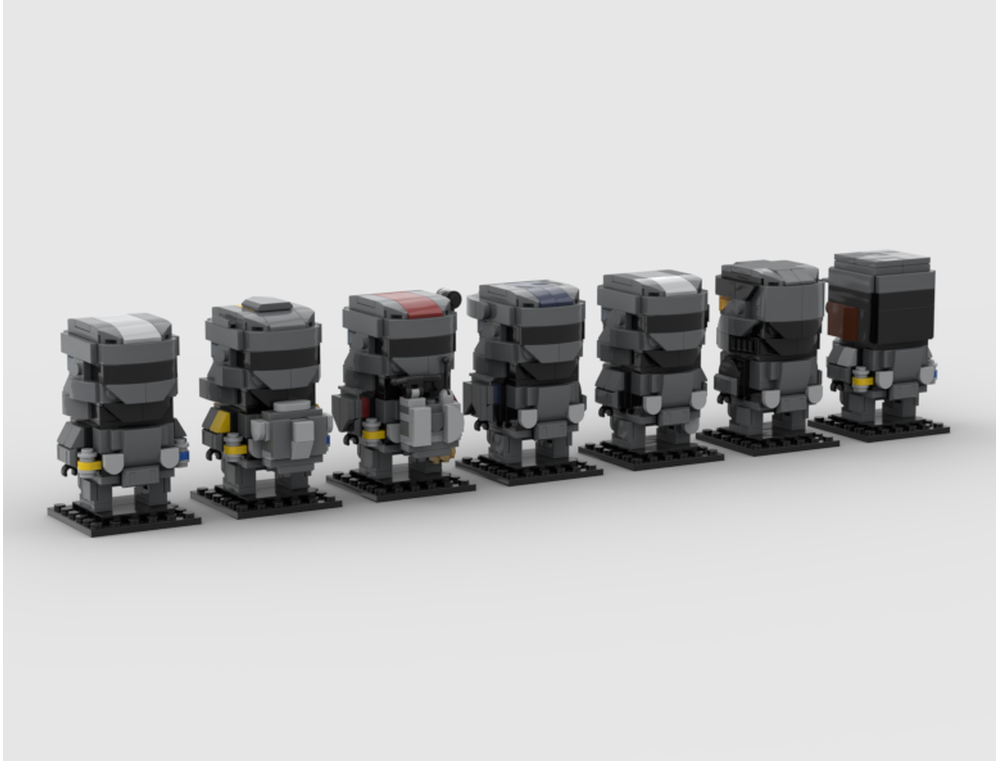 LEGO MOC Halo 3 ODST Squad Alpha-Nine Halo Brickheadz by FlyingBrick ...