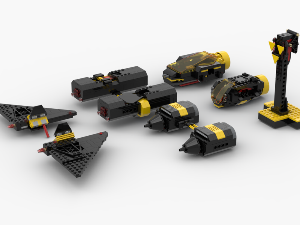 LEGO MOC Blacktron custom speeders by Corydoras | Rebrickable - Build ...