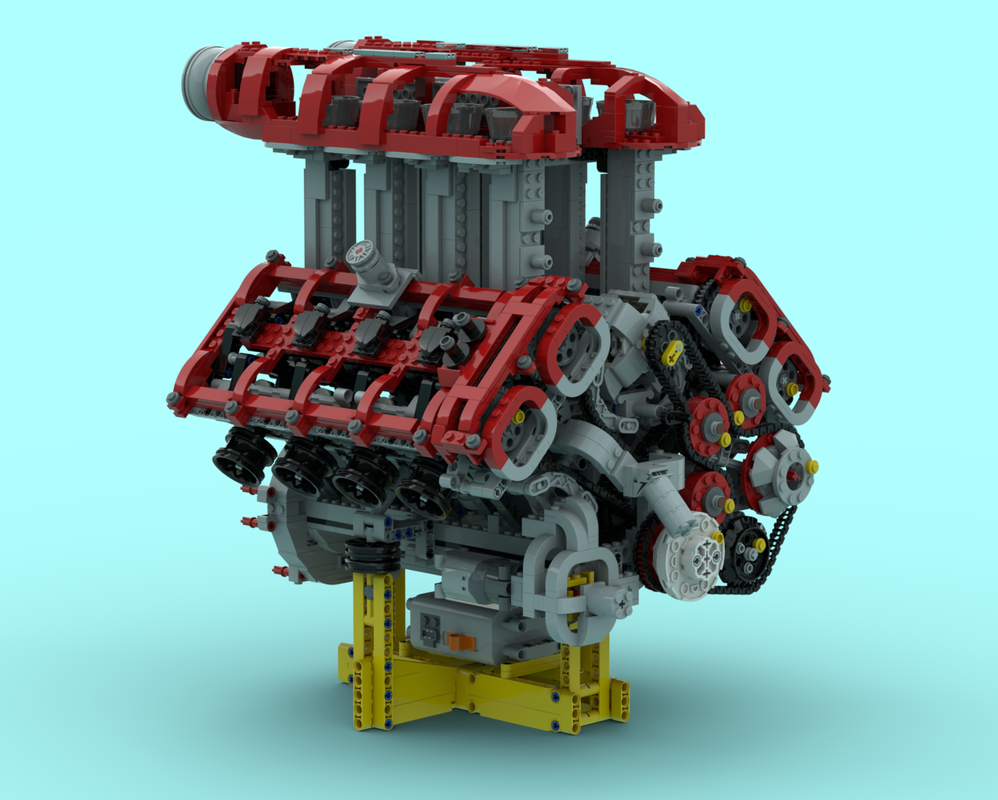 LEGO MOC V8 Engine Red by Smudge | Rebrickable - Build with LEGO
